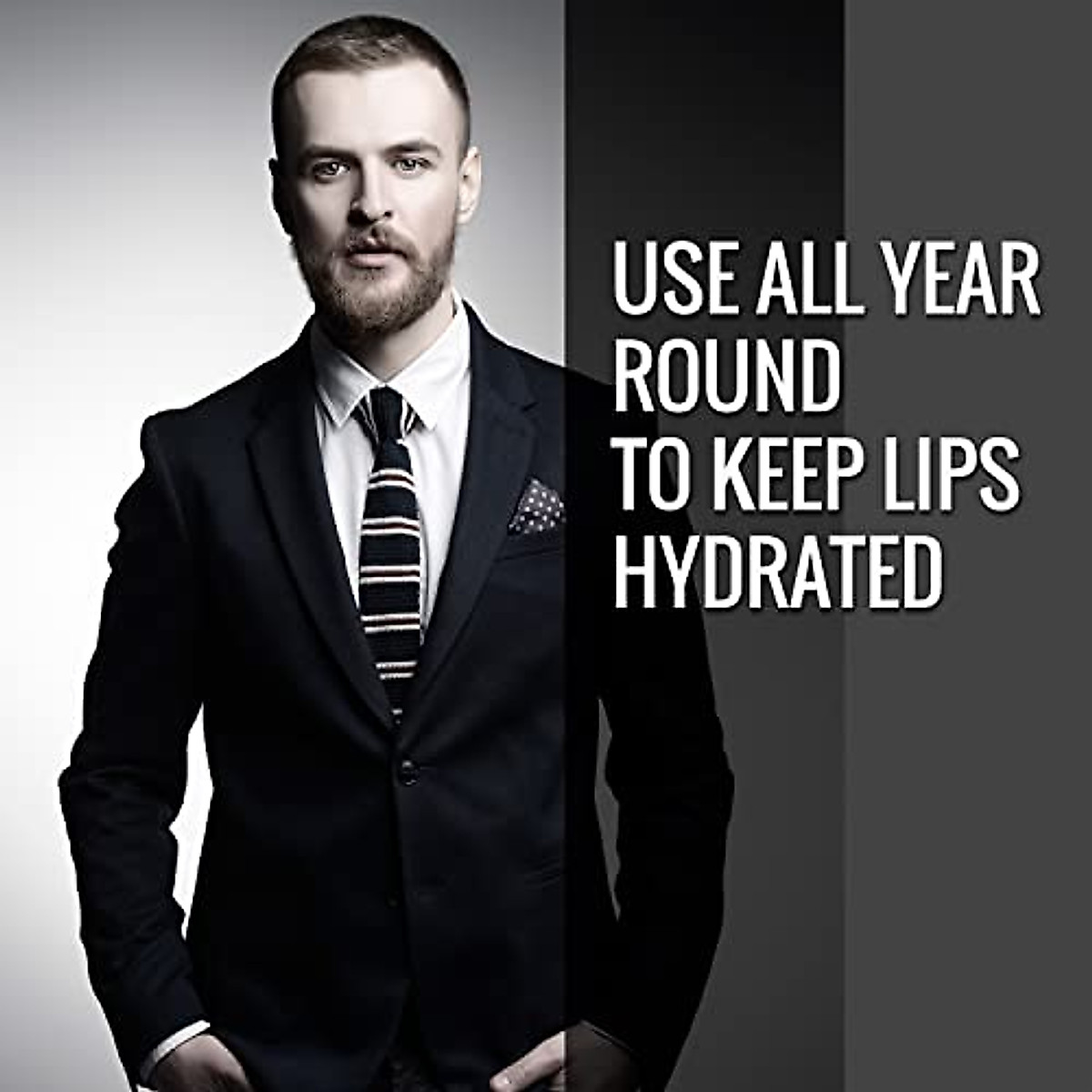 Truman's Gentlemen's Groomers Men's Moisturizing Lip Balm for Dry, Chapped Lips, (Pack of 12)