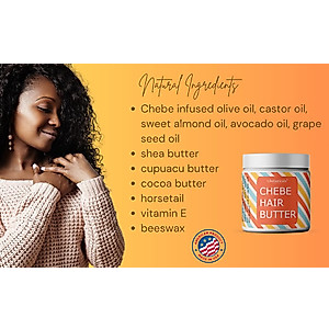 t.botanicals Chebe Butter for Hair Growth Hair Thickening Prevent Hair Loss Reduce Breakage and Split Ends Serum to Moisturize Dry Hair (Lavender, 8 oz.)