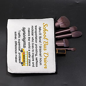 JNIAP School Bus Driver Cosmetic Bag School Bus Driver Appreciation Gift School Bus Driver Retirement Back To School Gift (School Bus Driver bag)