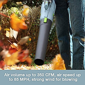 WORKPRO 20V Cordless Leaf Blower, Electric Gardening Tool Powered Sweeper, with 2.0Ah Battery and 1 Hour Quick Charger Included