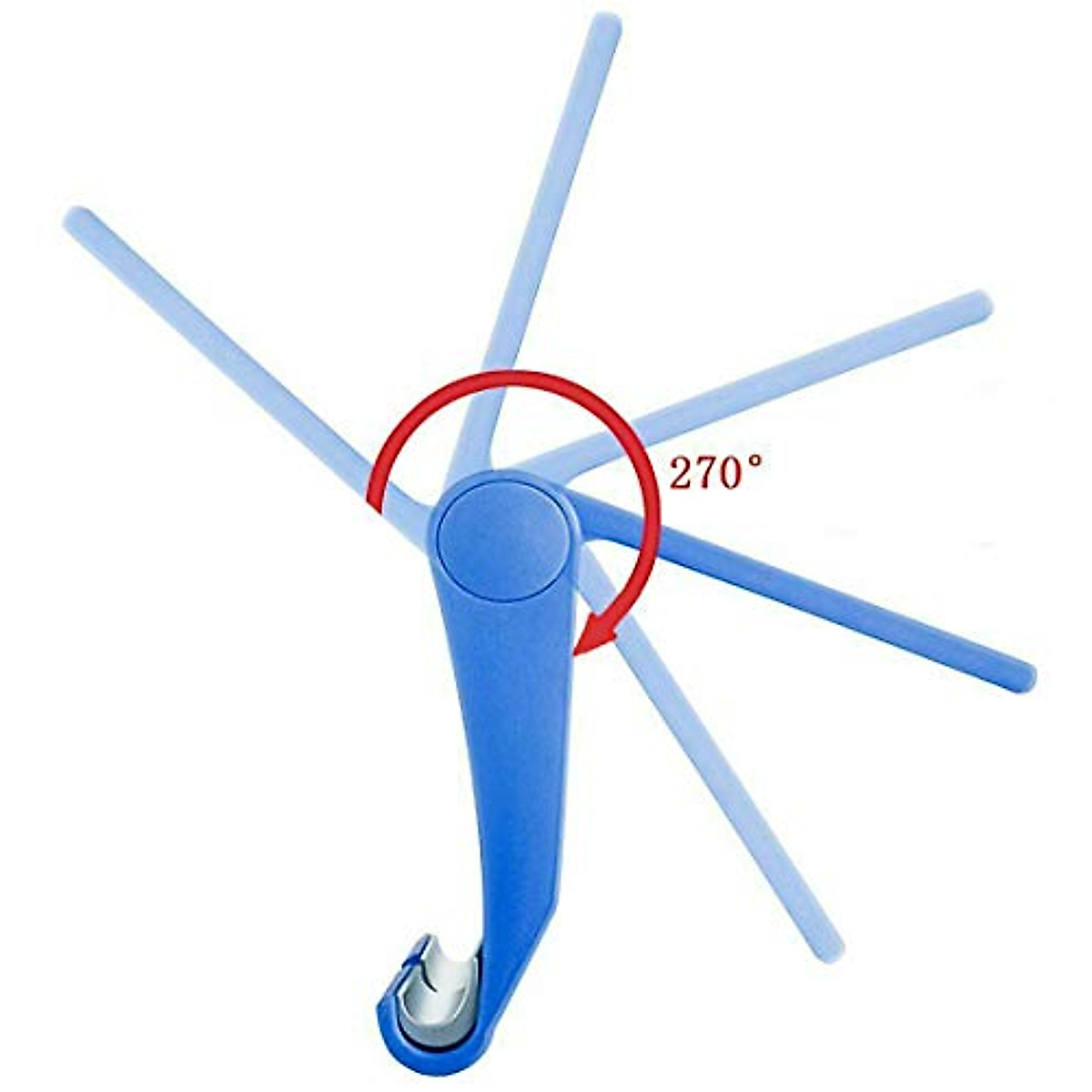 Pokanic Cell Phone Multi-Angle Stand Holder Mount Cradle Organizer Charger Station Tablet Desktop Bed Office School Kitchen Travel Foldable Portable Adjustable Universal Smartphones (Blue)