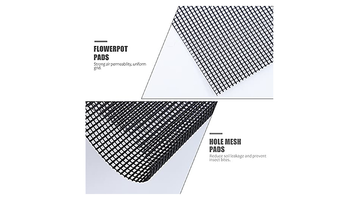Hemoton 10pcs Flower Pot Bottom mesh Anti- Gasket Flower Pot Hole mesh ...