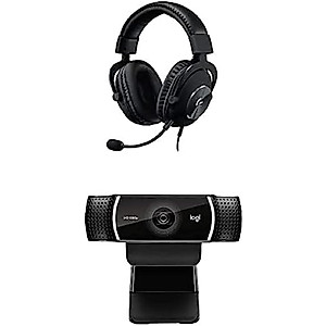 Logitech G PRO X Gaming Headset (2nd Generation) with Blue Voice and Logitech C922x Pro Stream Webcam