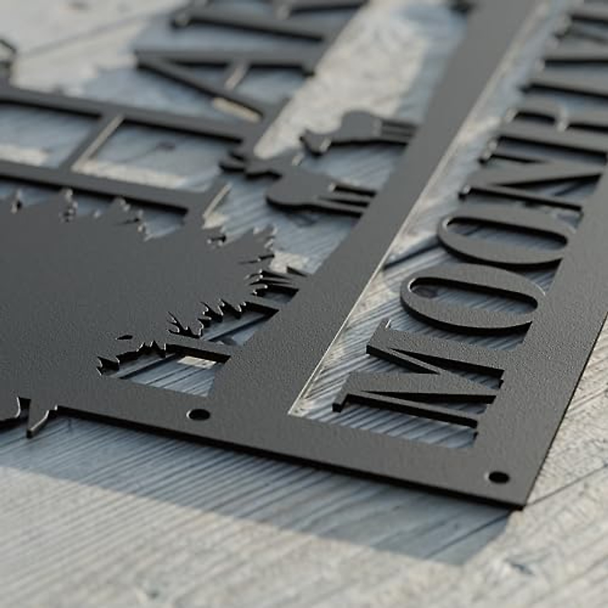 Modern House Numbers Sign for Outside, Metal Address Sign with Family Name, Personalized Address Numbers Tree Sence Deer Hunter Handmade Metal Address Sign Address Plaque Front Door Sign