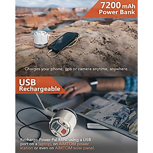 AIMTOM Power Pal MINI Multifunction LED Lantern M7200 + Power Pal X 155Wh Portable Solar Generator SPS-155