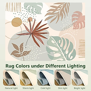 OIGAE 5x7 Area Rugs, Washable Nursery Rug for Bedroom, Living Room, Soft Low Pile Non-Slip Throw Carpet for Home, Classrom, Office, Pink