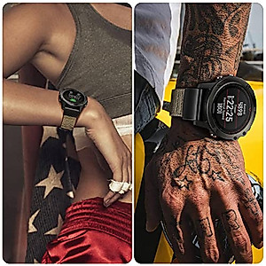 Fintie Band Compatible with Garmin Fenix 5X/5X Plus, Fenix 6X/6X Pro, Fenix 7X, Fenix 3/3 HR, Descent MK1/D2 Delta PX/D2 Charlie, 26mm Quickfit Soft Nylon Sport Strap (Desert Tan)