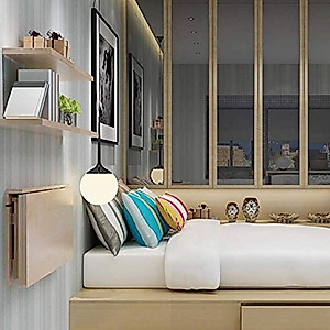 PIBM Stylish Simplicity Shelf Wall Mounted Floating Rack Table Laptop Stand Desk Easy to Fold Bookshelf Solid Wood Smooth Clear Texture Save Space Round Angle,16 Sizes, a , 60x40x40cm