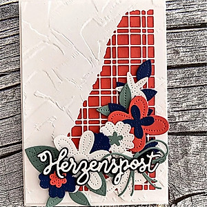 Mvchifay Cutting Dies for Card Making Metal Die-Cuts Scrapbooking Tool Hollow Frame DIY Craft Punch Template Embossing for Paper Album Decor (Cube and Flower-10x13.4cm)