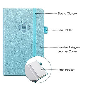 KUMEER Password Book with Alphabetical Tabs - Small Password Keeper Book with Luxurious Pearlised Leather Hardcover - 3.5x5.8 Inch Password Notebook & Organizer for Internet Website and Login Details