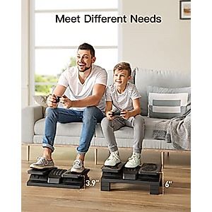 HUANUO Foot Rest Under Desk, Adjustable Ergonomic Footrest for Under Desk at Work or Gaming with Massage Texture and Roller, 20 Degree Tilt Angle Adjustment, Foot Stool for Office, Home