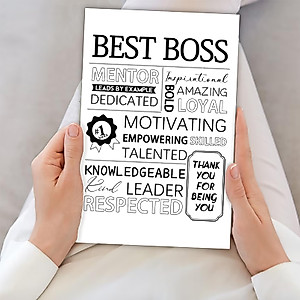 National Boss Day Card Gifts for Office Women Men, Best Boss Ever Card, Happy Boss Day Card from Group, Unique Bosses Day Card from Us Him Her