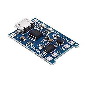 Songhe TP4056 Charging Board Module Micro USB 5V 1A 18650 Li-ion Lithium Battery Charger Module with Protection Dual Functions (10PCS)
