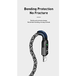 mcdodo [2 Pack] Anti Winding Cable, LED Coiled Cord Nylon Braided Sync Charge USB Data 6FT/1.8M Cable Compatible 14/13/12/11 Pro Max