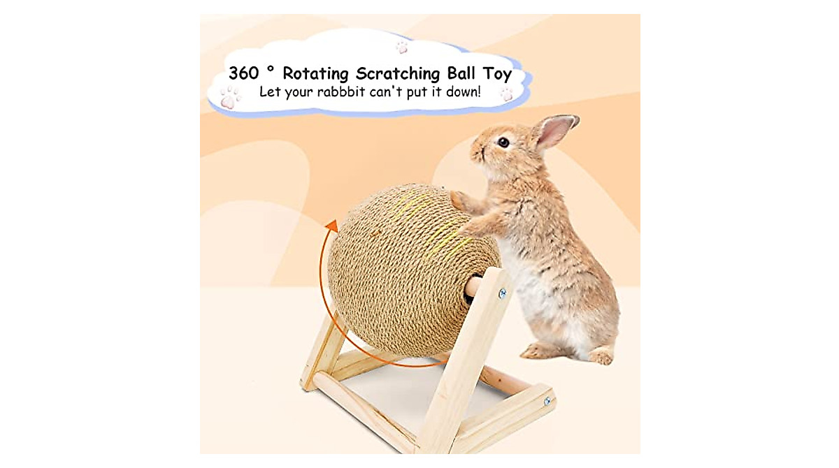 BNOSDM Natural Sisal Rabbit Scratch Toy & Bunny Scratcher