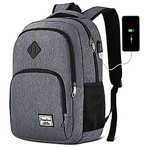 YAMTION 17.3 Inch Travel Backpack for Men and Women,School Bookbag for Teenager,Computer Backpack with USB Charging port for Business Work College Travel Trip