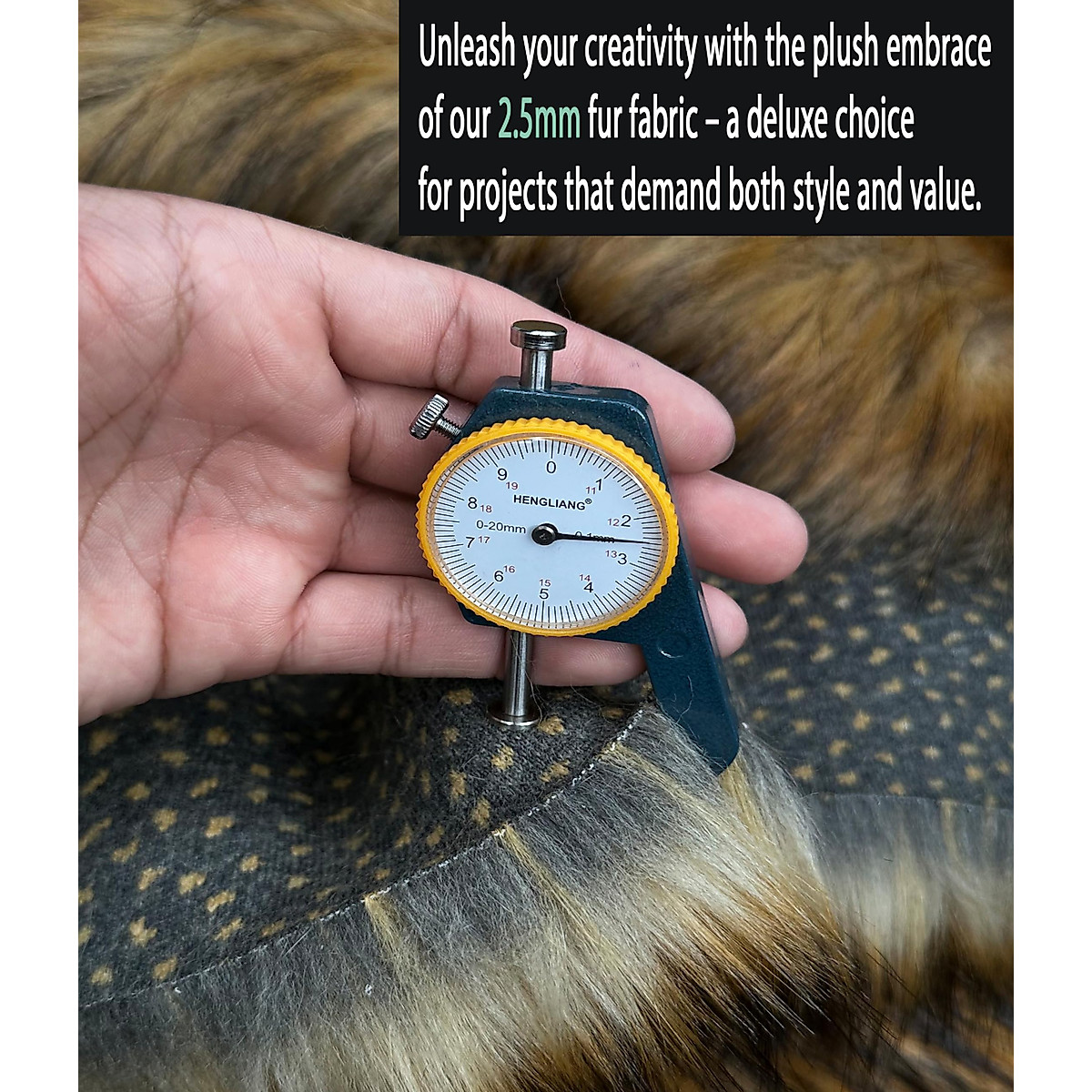 Faux Animal Fur Short/Long Pile 1400gram Heavy 65" Wide Fabric Full, Plush, Warm Soft Coat, Fashion Fursuit Costume - Sold by Continuous Yard (Grizzly Bear)