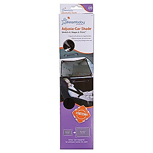 Dreambaby Adjusta-Car Stretch-It Shape-It Fit-It Door Window Sun Visor Cover Screen Shade Cling UV Ray Protection (1 Pack)