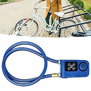 Bike Anti Theft Lock, Keyless Alarm Bike Lock Digital Password Security Lock Anti-Theft Smart Alarm Lock Smart Alarm Lock for Bike Motorcycle Gate