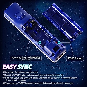 Yosikr Wii Controller 2 Pack, Wii Remote Controller with Silicone Case and Wrist Strap Compatible for Wii/Wii U Console - Starrysky and Graffiti