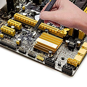 Plastic Handle Anti Static Brushes,Sonku Portable Nylon Cleaning Brushes and Tweezers Keyboard Puller Wooden Brush Wiping Cloth Computer Keyboard Cleaning Brush Kit(Set of 16)