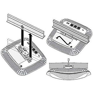 RW RoutersWholesale Ceiling-Grid Rail Adapters Compatible/Replacement for HP Aruba Wireless Access Point AP-220-MNT-C2 (JW045A)