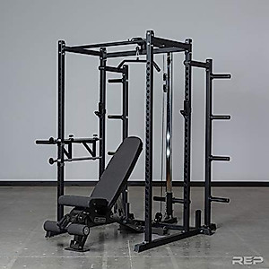 PR-1000 Power Rack + AB-3000 Incline/Decline Bench + LAT/Row Attachment + Dip Attachment + Weight Storage