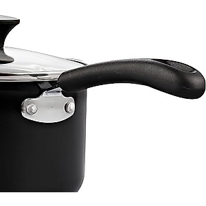 Cook N Home Nonstick Saucepan, 2 quart, Black