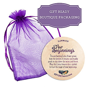 SPUNKYsoul New Beginnings Lotus Flower Antique Silver or Gold and Patina Boho Chic Tribal Ethnic Fishhook Dangle Earrings for Women Gift (Gold)