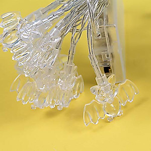 Party PVC Halloween Lights,Battery Operated Bat LED Fairy Lights Indoor Outdoor Garden Tree Decoration Wire Lights