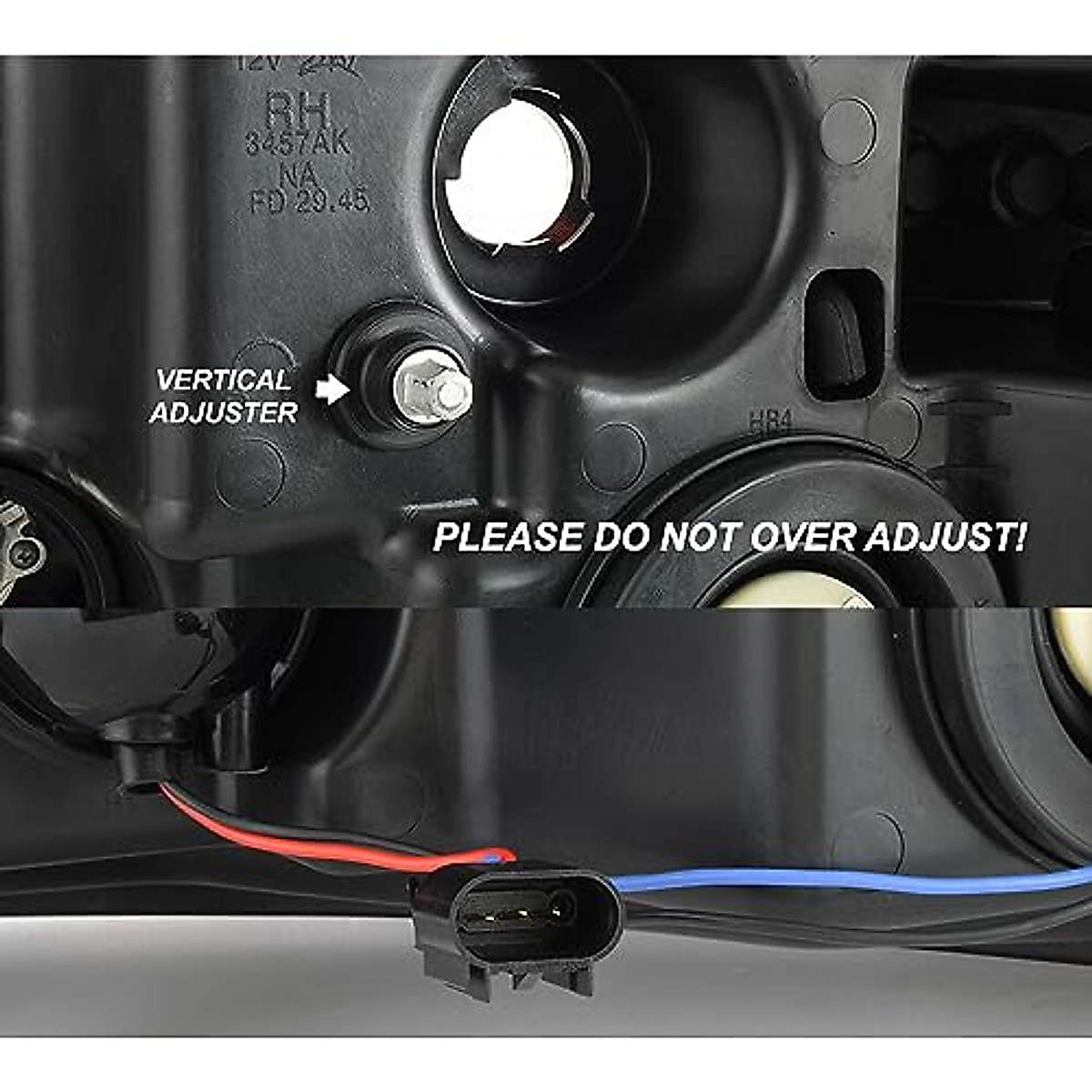 HH Building 2pcs Headlight Front Left Right Side Clear Lens Black Housing LED Extended Full Drl Tube Projector Headlights 7L3Z13008DA 5_444-FF15004V2-LB-BK B2204A0B2206A_2004_2005_2006_2007_2008_A30