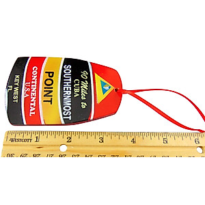 Southernmost Point Buoy Replica Ornament Wooden Key West Christmas Tree Decoration, 4 inch