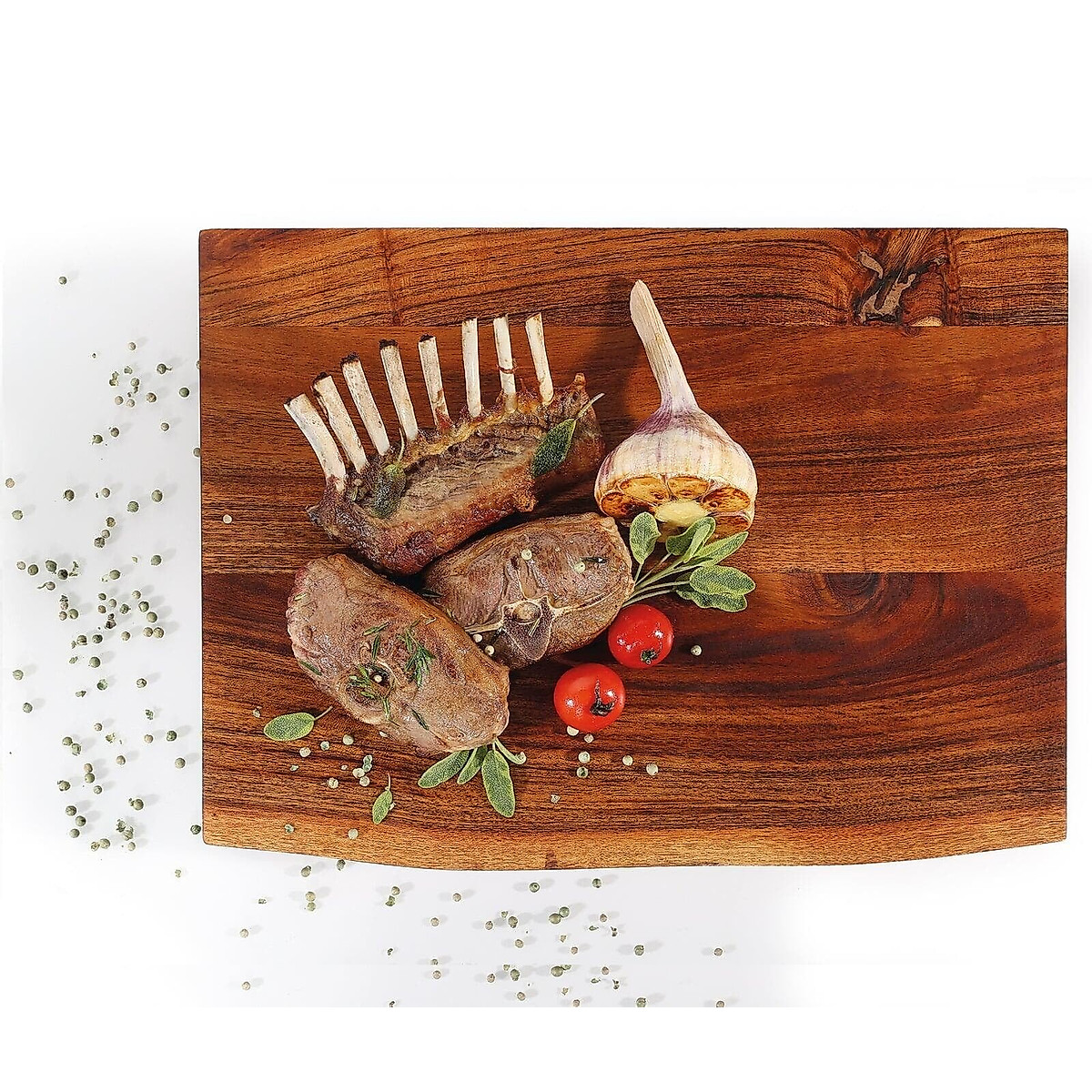 Zassenhaus Chopping Board Made of Acacia Wood, Solid Chopping Block, Wooden Chopping Board for Meat, Sustainably Grown Hardwood, Kitchen Board, 16" x 11.8" x 2"