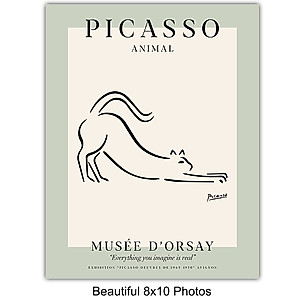Pablo Picasso Wall Art & Decor - Gallery Wall Art Set - Cat Home Decor - Picasso Poster - Pablo Picasso Poster Prints - Modern Wall Art - Contemporary Wall Art - Housewarming Gifts for Women
