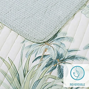 Tommy Bahama - Serenity Palm Collection - Quilt - 100% Cotton, Soft & Breathable for All Seasons, Pre-Washed for Added Comfort, Twin, Blue