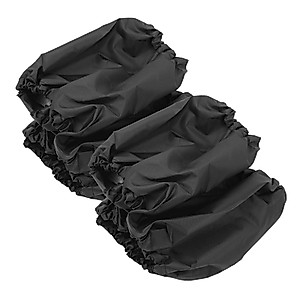 4 Pcs/Set Stroller Wheel Covers Black Wheelchair Tire Protector for Child Kid Baby Stroller Jogger Wheels Covers(L)