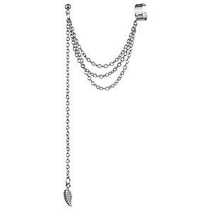 2-6Pcs Butterfly Cuff Chain Earrings Star Moon Leaf Silver Gold Tassel Crawler Earring Wrap Earrings Crystal Drop Earring Set Jewelry Gift