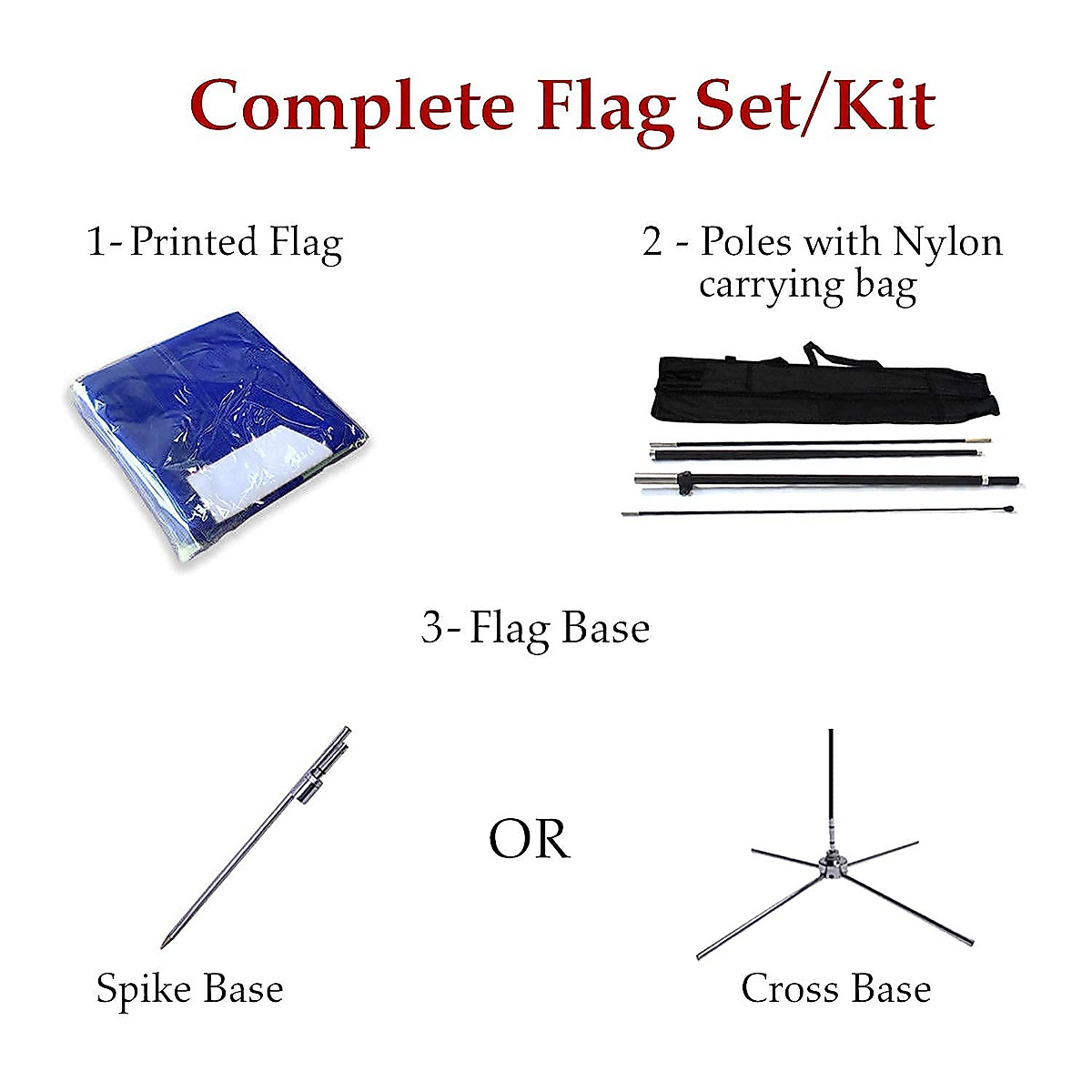 BannerBuzz Custom Shark Fin Flags with Hardware includes Aluminum Flag Pole & Ground Spike Base or Cross Base, Flutter Flag for Promotional Display Advertising, Indoor-Outdoor, Trade Shows (3.67 x 14.67 , Double Sided with Spike Base)