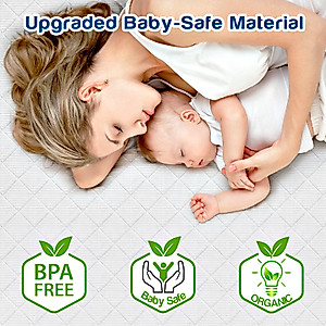 CISTNY 3 Inch Cooling Memory Foam Mattress Topper Queen, High Density Foam Bed Topper Queen with Washable Removable Bamboo Cover, Organic, Hypoallergenic, Oeko-TEX Queen Size Mattress Toppers