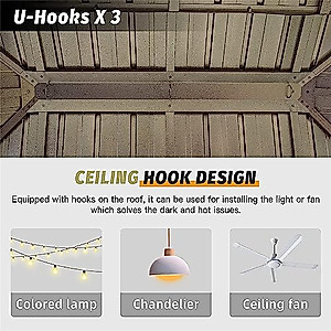 Jaxenor Outdoor Aluminum Frame Canopy - 12'x18' Hardtop Gazebo with Galvanized Steel Double Roof - Permanent Metal Pavilion for Patio, Backyard, and Lawn - Includes Curtains and Netting - Brown