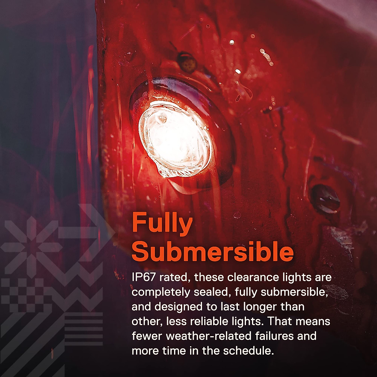 TRUE MODS 10pc 3/4" Inch Round Red Trailer 12V LED Marker Light [3 Wire/Turn Brake Tail TBT Lights] [DOT FMVSS 108] [SAE P2PC] [Semi-Spherical Output] [IP67 Waterproof] Small Markers for Trailer Truck