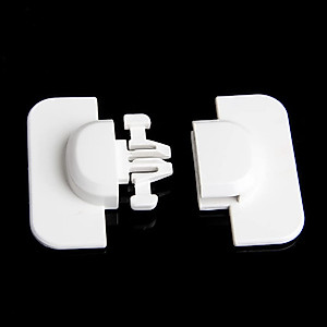 DOITOOL Refrigerator Latch Refrigerator Lock Fridge Freezer Door Lock Latch Catch to Keep Door Closed, No Tools Required and Easy Installation Refrigerators with Damaged Sealing Strips