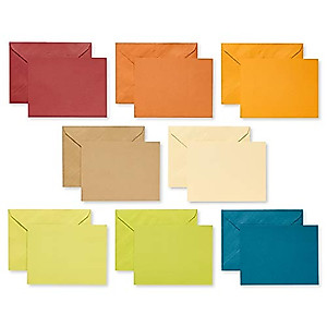 American Greetings Single Panel Blank Cards with Envelopes, Earthtone Colors (100-Count)