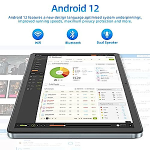 jumper 10 Inch Tablet, Android 12 Tablets with 2.0GHz Octa-Core Processor, 8GB RAM 128GB Storage, Full HD IPS Touch Screen, 13+5MP Dual Camera, Dual Speakers, 6000mAh Battery, Bluetooth5.0, GPS.