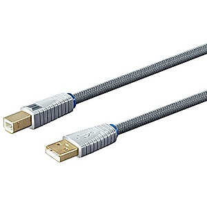Monolith USB Digital Audio Cable - USB A to USB B - 2 Meter, 22AWG, Oxygen-Free Copper, Gold-Plated Connectors