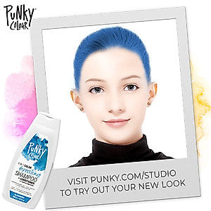 Punky Bluemania 3-in-1 Color Depositing Shampoo & Conditioner with Shea Butter and Pro Vitamin B that helps Nourish and Strengthen Hair, 8.5 oz