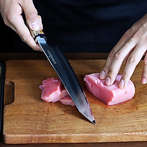 OMISAKU 8 Inch Damascus Chef Knife,Japanese VG10 Super Steel,67 Layer Hand Forged Kichen Knife,Kiritsuke Knife,Meat and Sushi Knife with Gift Box