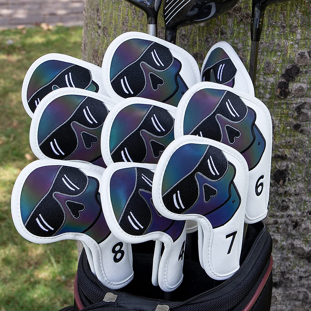 Large Skeleton Golf Club Covers, Iron Covers 10pcs/ Set (#3)