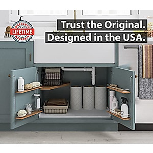 BASIN - Under Sink Mat - Cabinet Liner - The ORIGINAL Silicone Under Sink Mats For Kitchen Waterproof - House Organization Must Haves - New Home Must Haves - Large Silicone Mat Drip Tray 34"x22" White