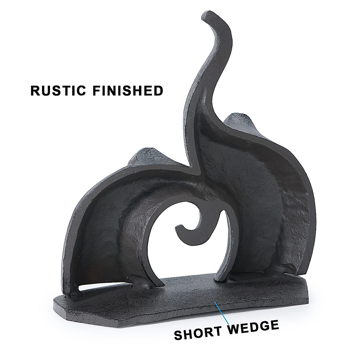 DreamsEden Cast Iron Elephant Door Stopper, Small Elephant Decorative Doorstops Metal Cute Animal Door Stop